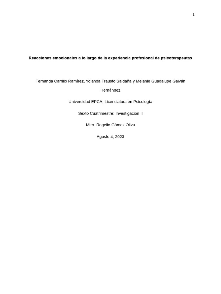 Proyecto final (2) | PDF | Las emociones | Trastorno límite de la personalidad