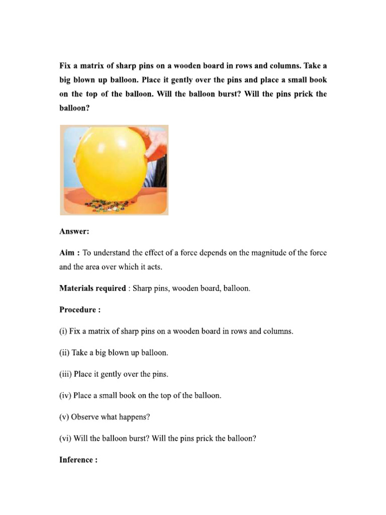 Activity - Pressure | PDF