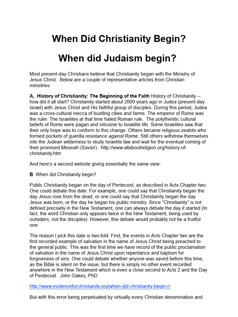 Origins of Christianity Explained | PDF | Jesus | Pharisees