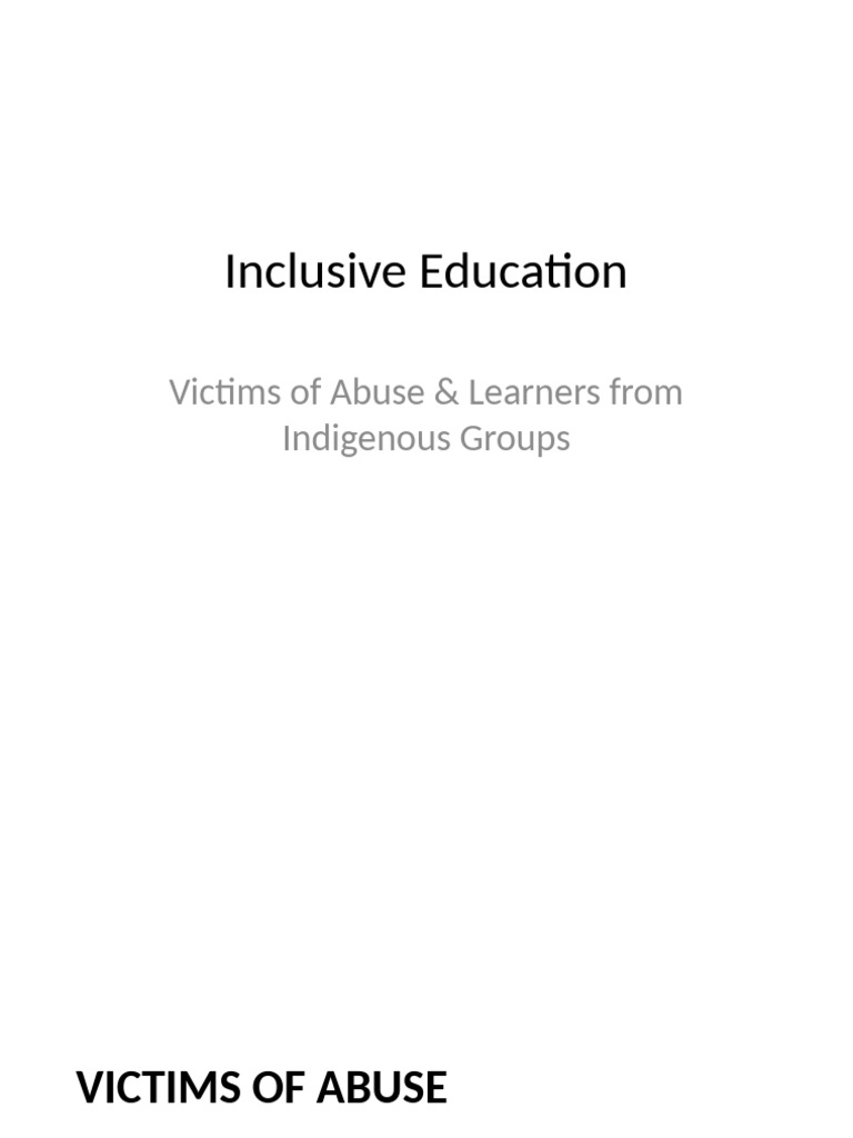Inclusive Education Presentation | PDF