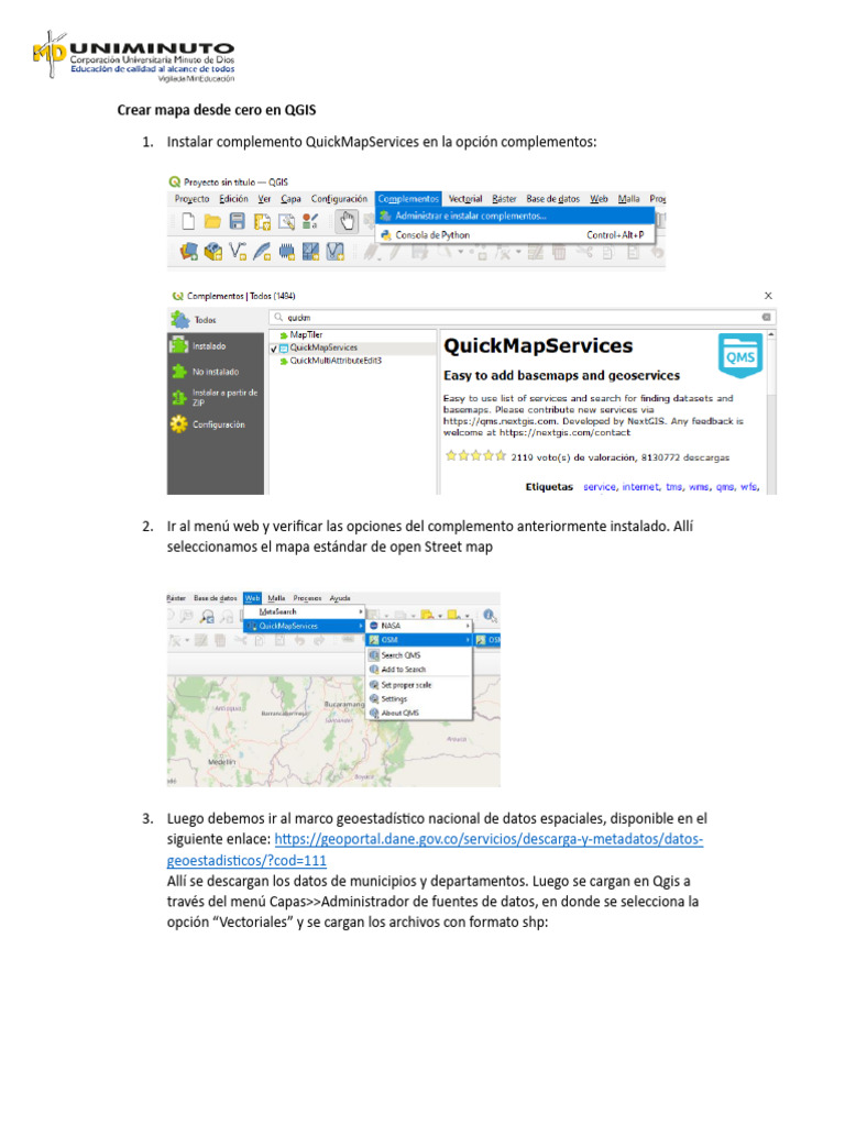 Crear un mapa en QGIS desde cero | PDF
