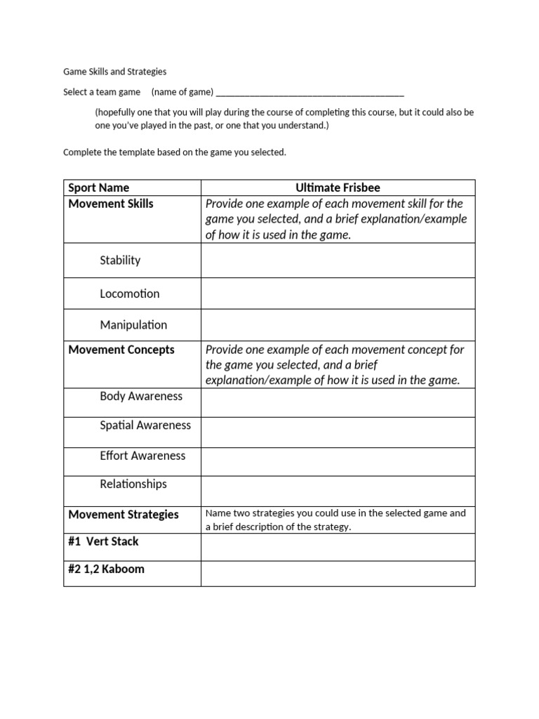 Movement Concepts | PDF
