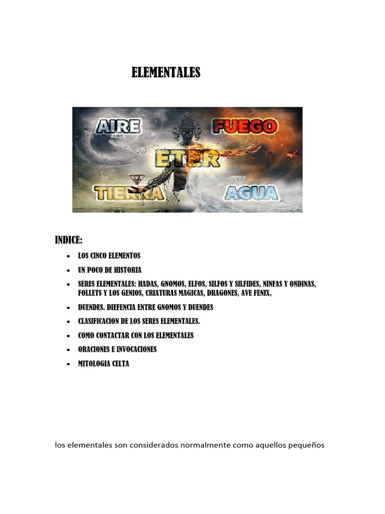 ELEMENTALES | PDF | Sirena | Nereidas