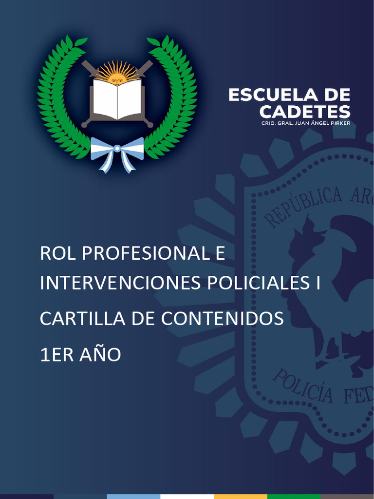 CUADERNILLO_Rol_profesional_1er_AN_O_-_2025 | PDF | Policía | Agencia ...