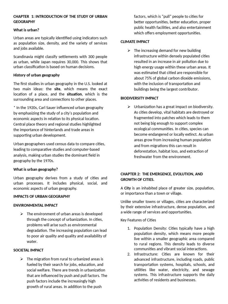 Introduction to Urban Geography Study | PDF | Urban Geography | Mesopotamia