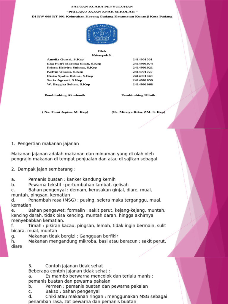 Power Point Jajan Sehat | PDF