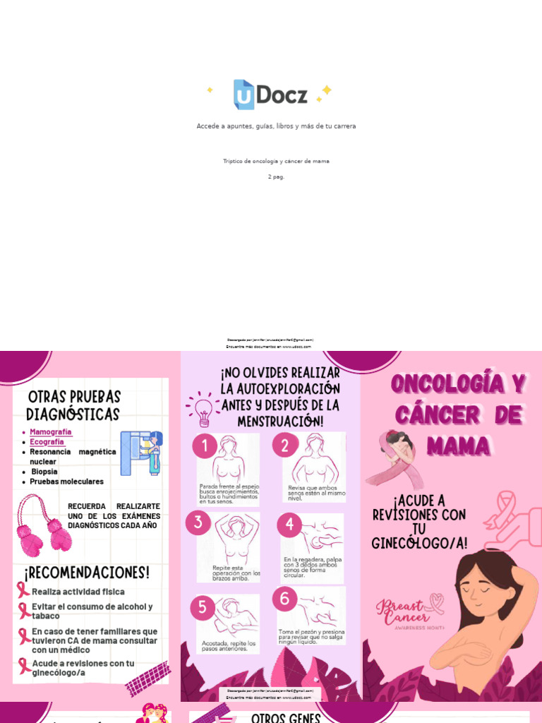 Triptico | PDF | Cáncer de mama | Cáncer