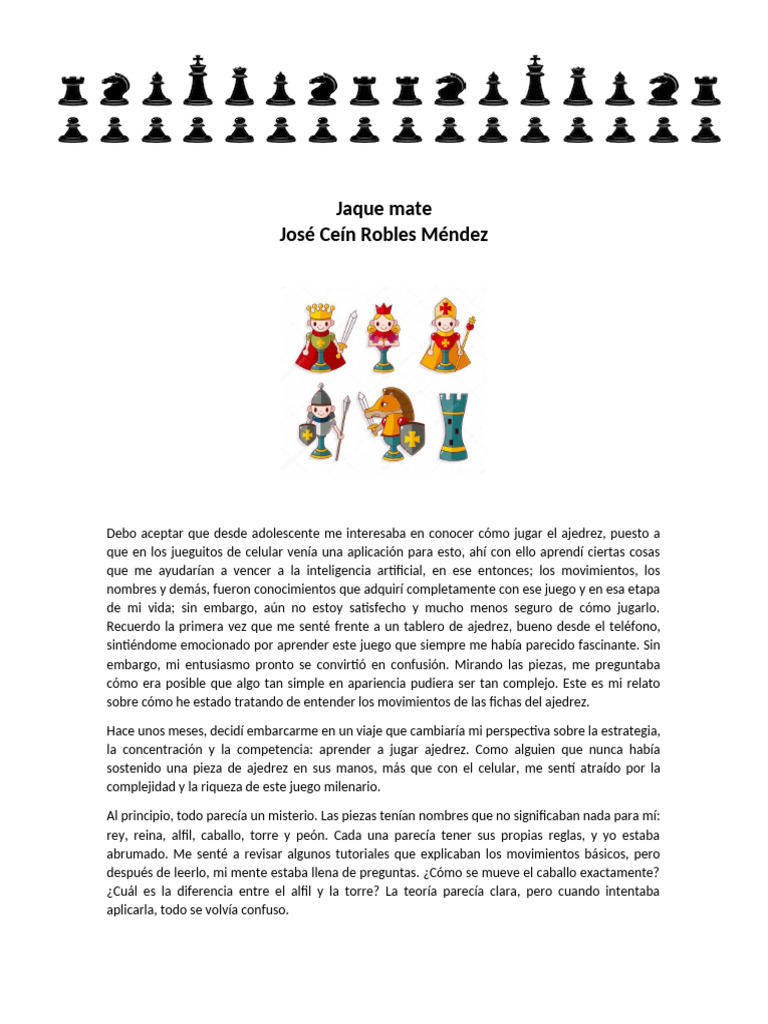 Jaque Mate | PDF | Ajedrez | Juegos de mesa tradicionales