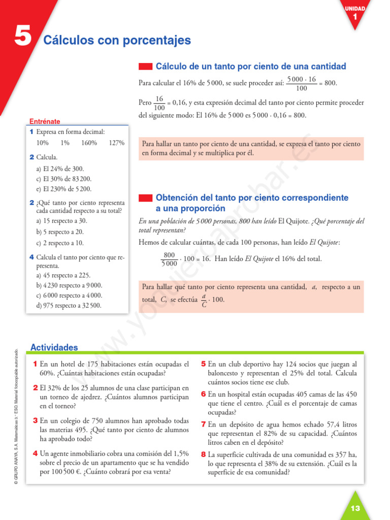 Porcentaje Con Indice de Variacion | PDF | Porcentaje | Matemática ...