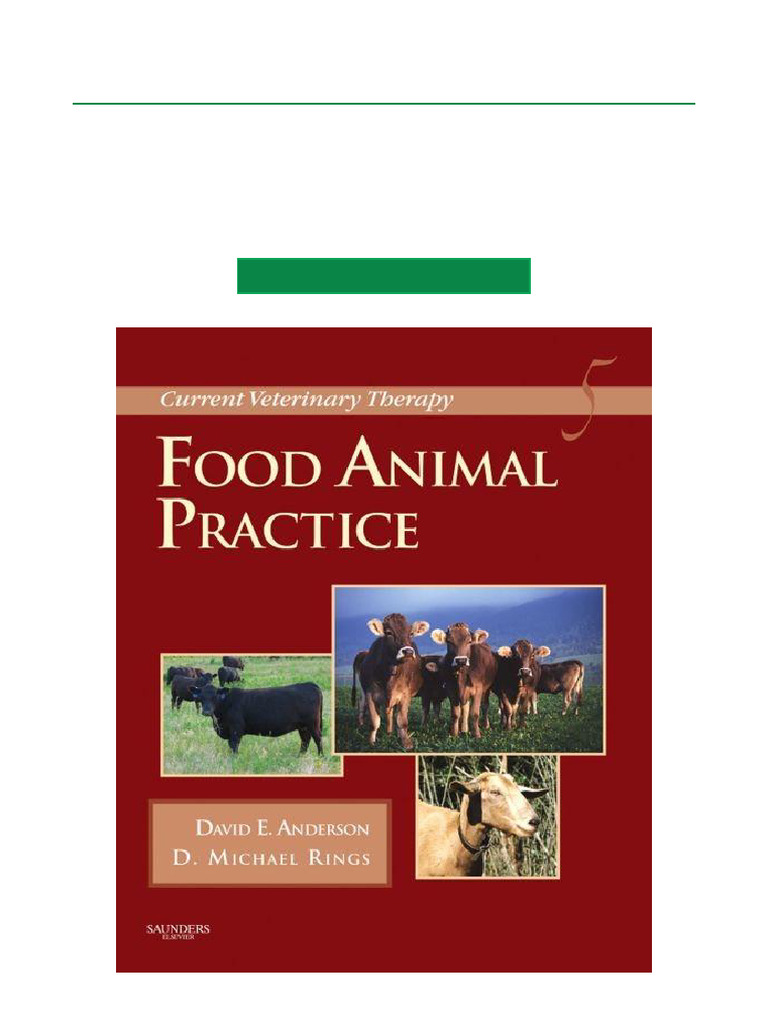 Current Veterinary Therapy for Food Animals | PDF