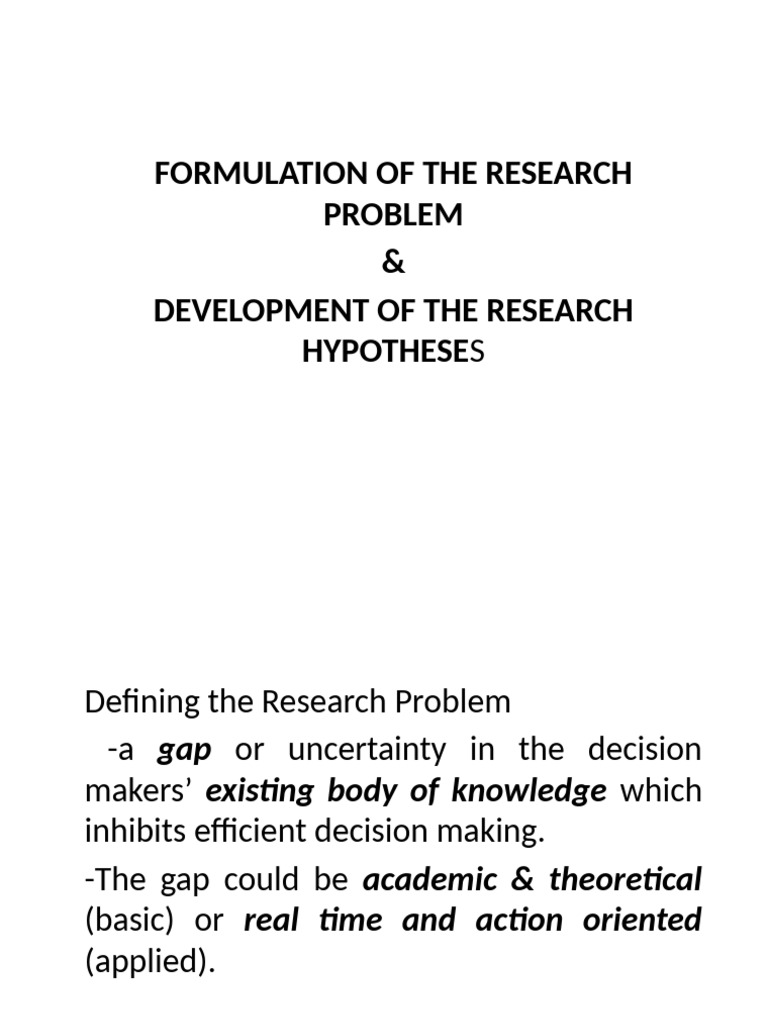 Research Problem and Hypo-Chapter2 | PDF | Hypothesis | Statistics