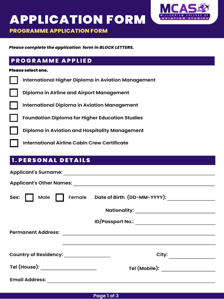 Application Form - 2024 2 | PDF