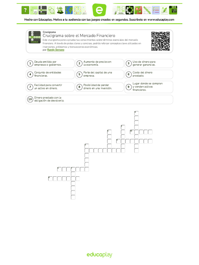 Crucigrama Randy Serrano | PDF