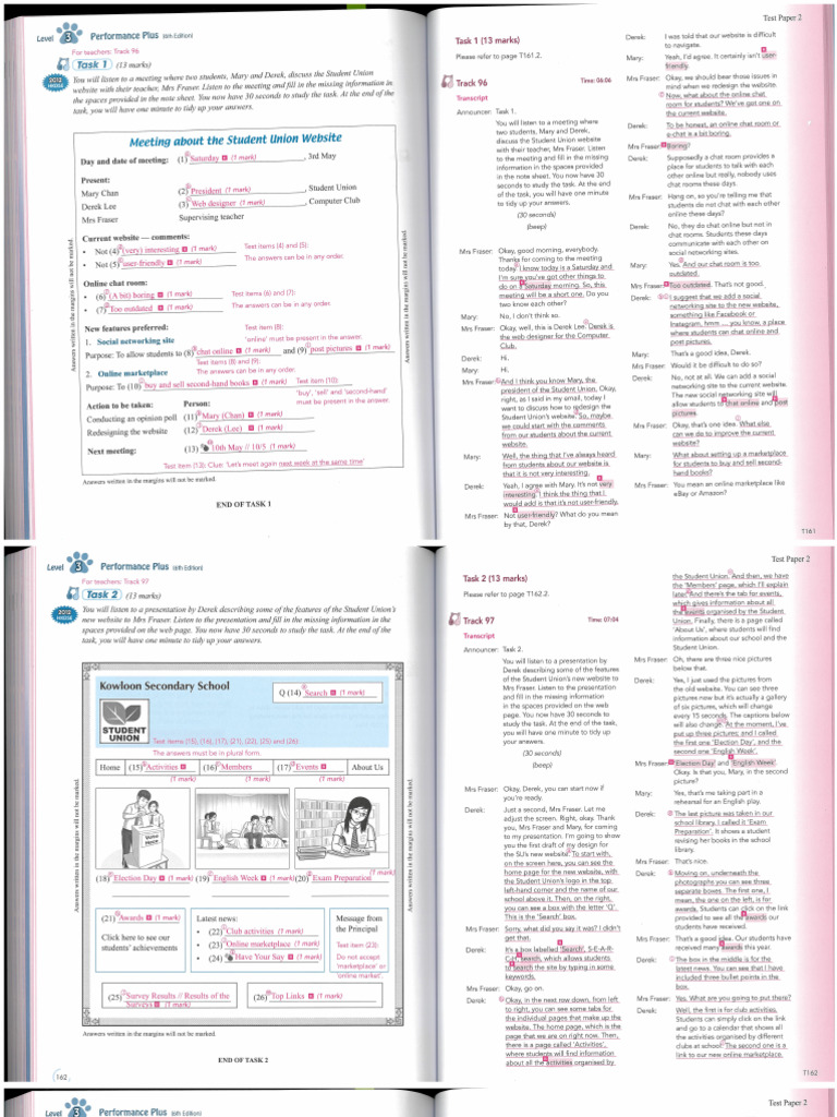 3A Listening Assessment 5 TP2 Part A Answers | PDF