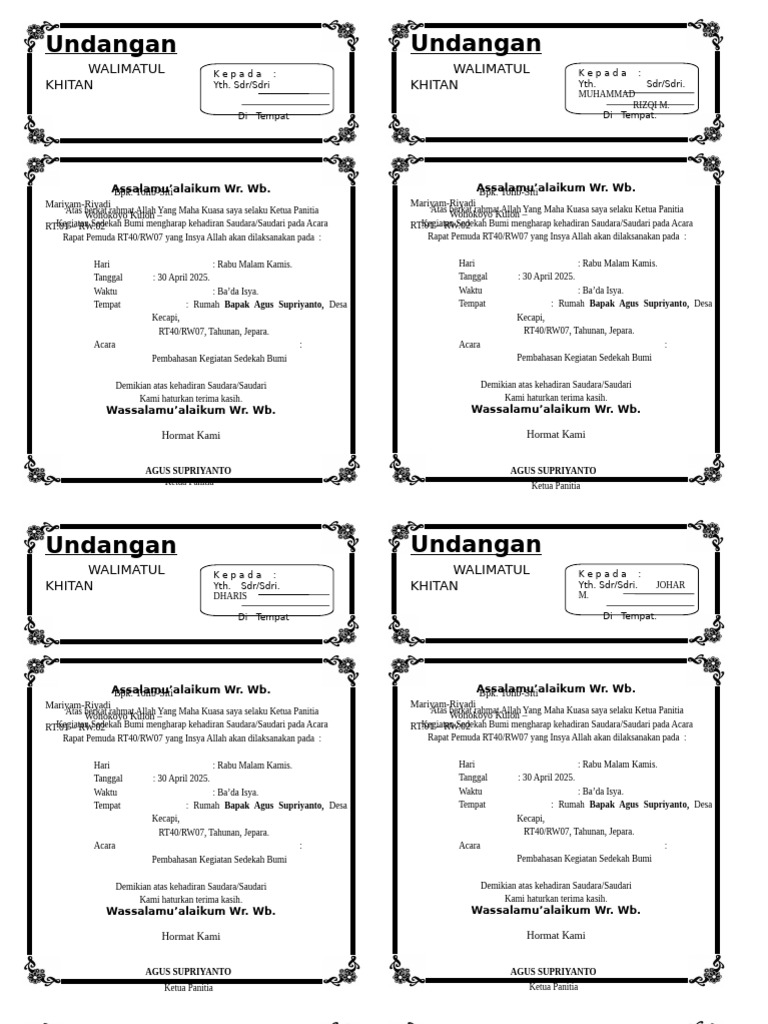 UNDANGAN PEMUDA | PDF