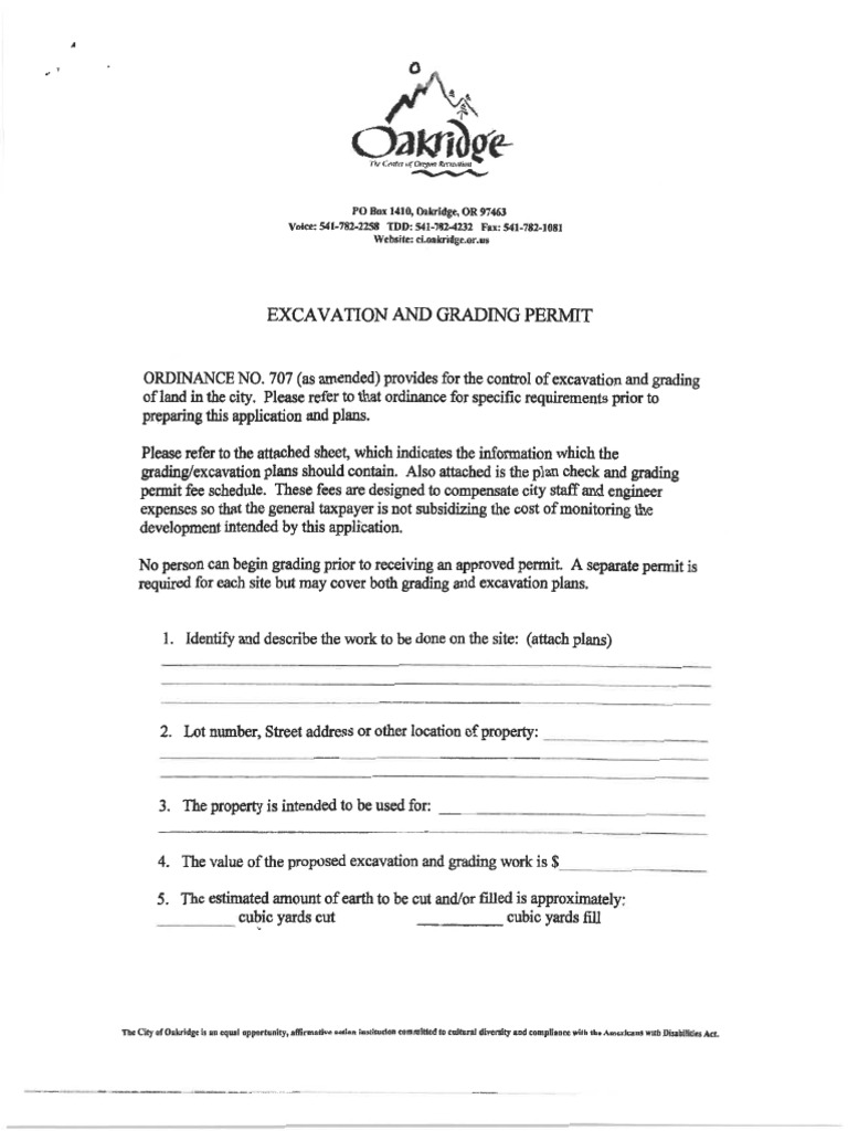 Excavation and Grading Permit | PDF | Storm Drain | Contour Line