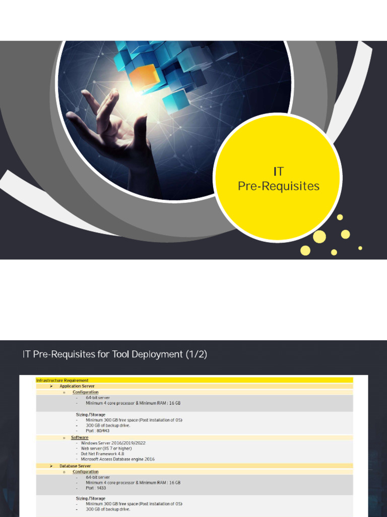 Infra Requirements - Compliance Solution | PDF