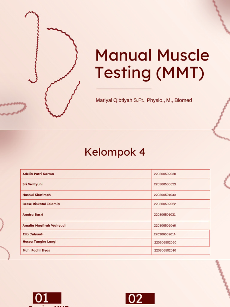 Skala Manual Muscle Testing (MMT) | PDF
