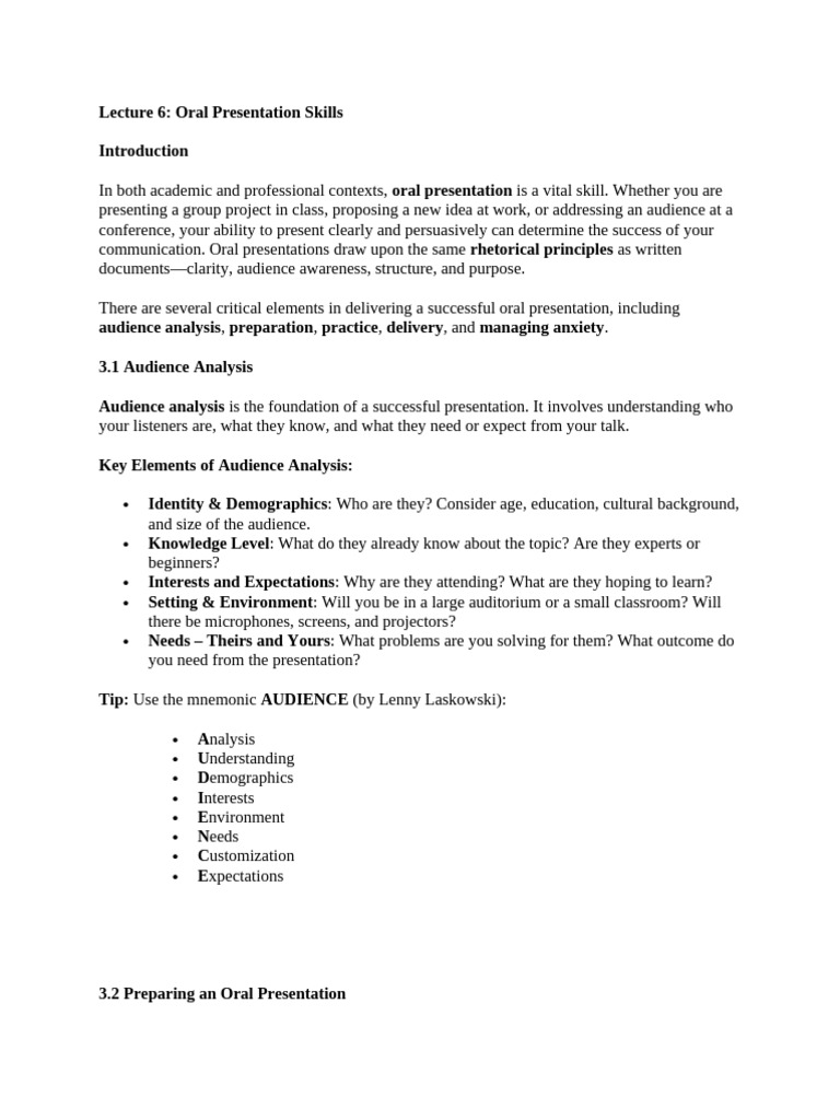Lecture 6 Communication Skills | PDF | Public Speaking | Human ...
