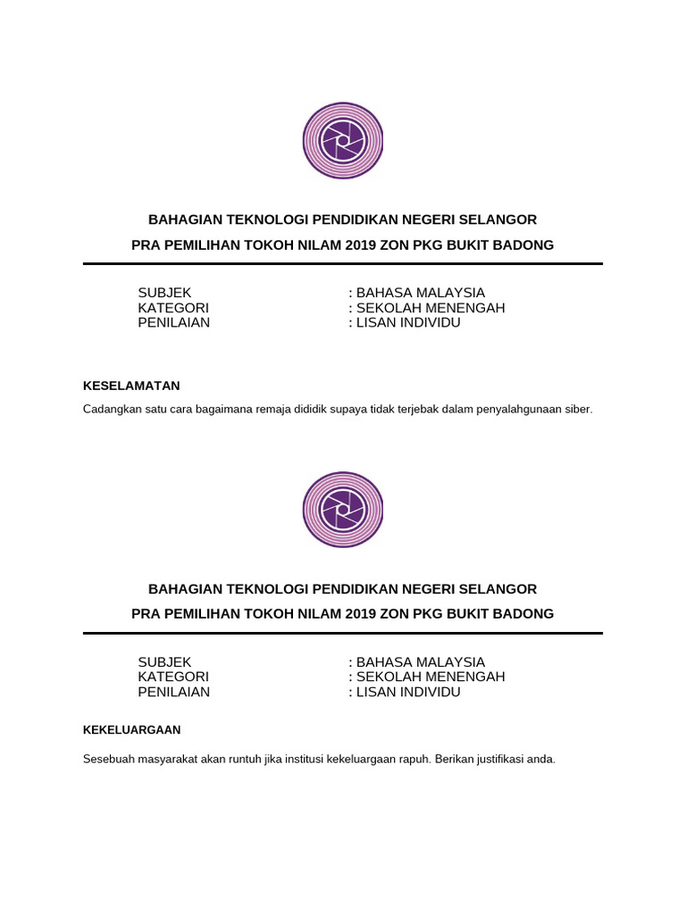 Lisan Menengah BM | PDF