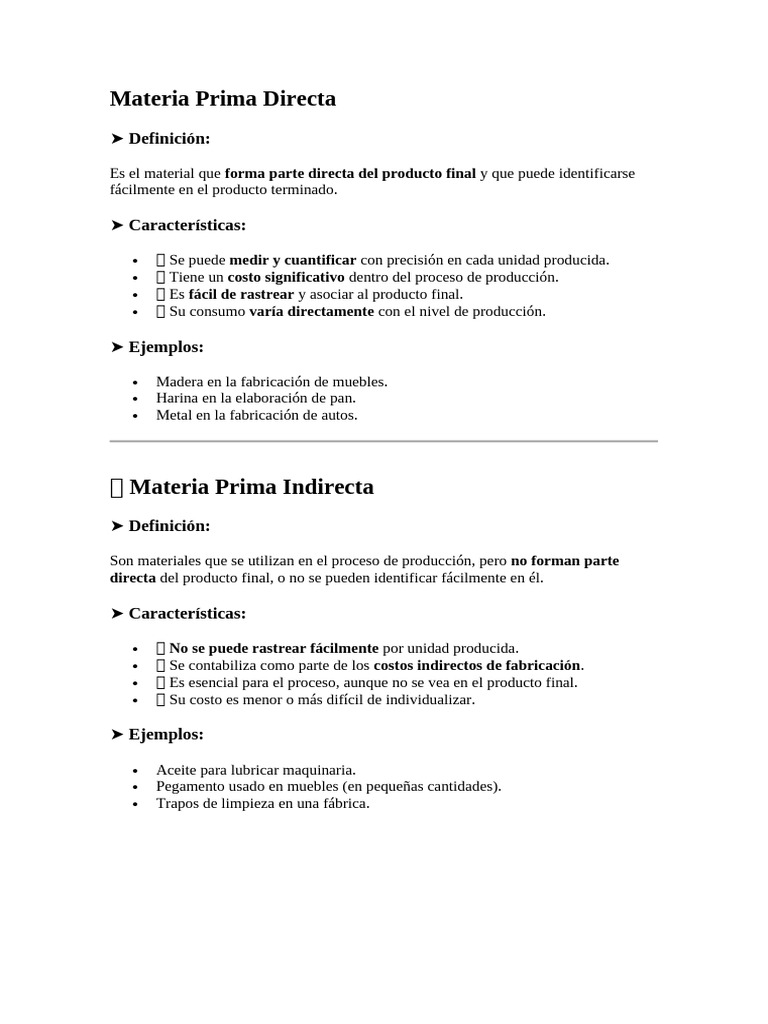 Materia Prima Directa | PDF | Materia prima | Importar