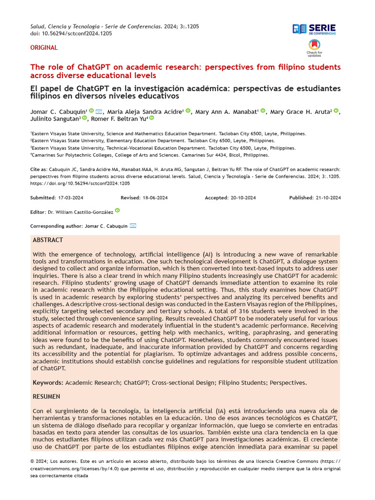 ChatGPT On Academic Research | PDF | Artificial Intelligence ...