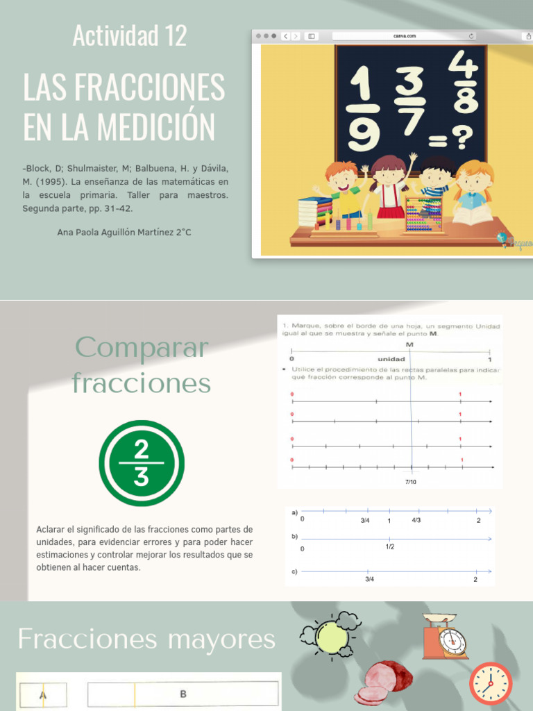 Las Fracciones en La Medición | PDF | Matemáticas | Aritmética