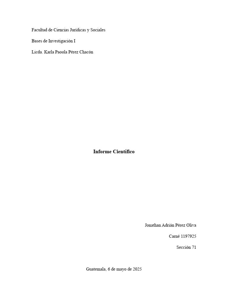 Informe Cientifico Bases de Investigacion | PDF | Contrato social ...