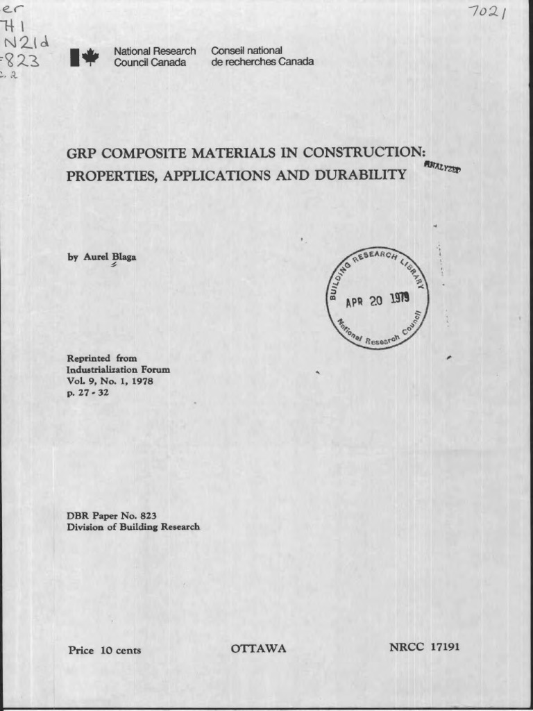 GRP Composite Materials in Construction | PDF | Fiberglass | Polyester