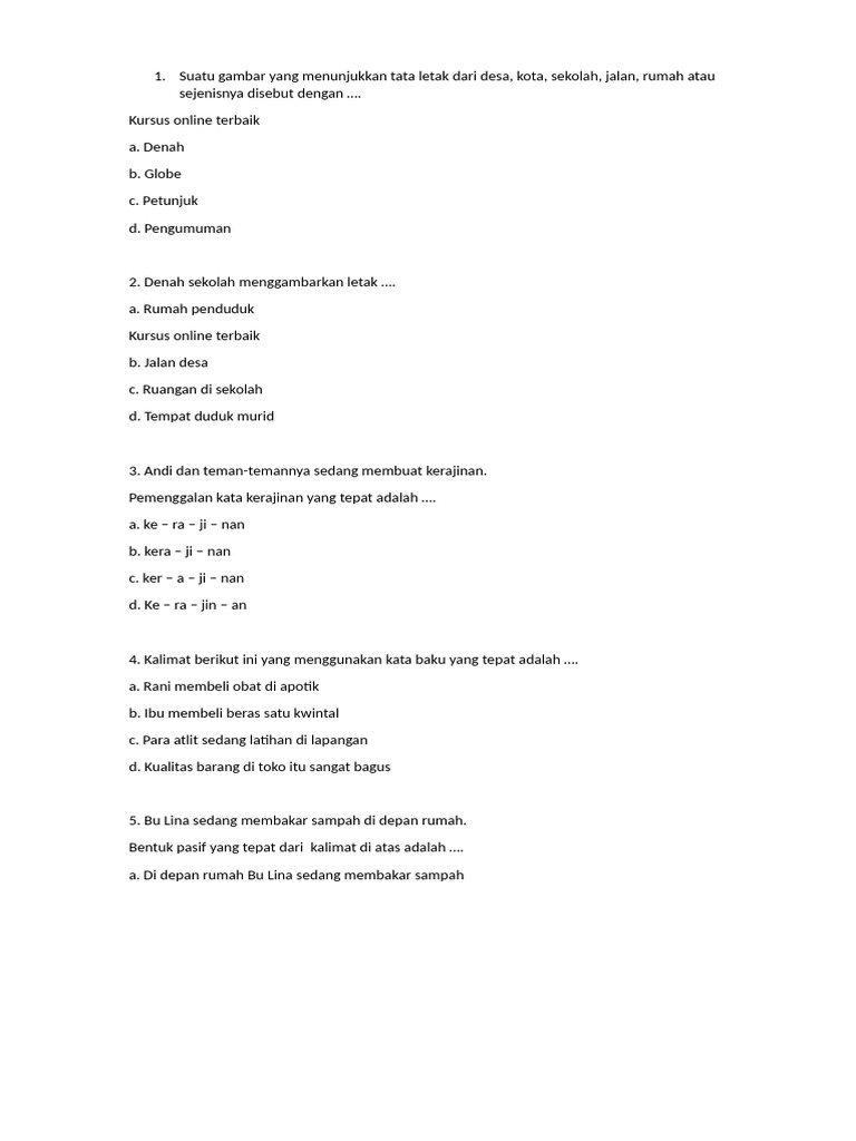 Bahasa Indonesia 4 Ganjil | PDF