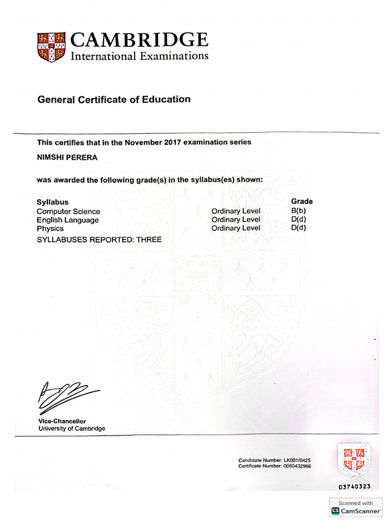 GCE Ordinary Level and GCE Advanced Subs | PDF