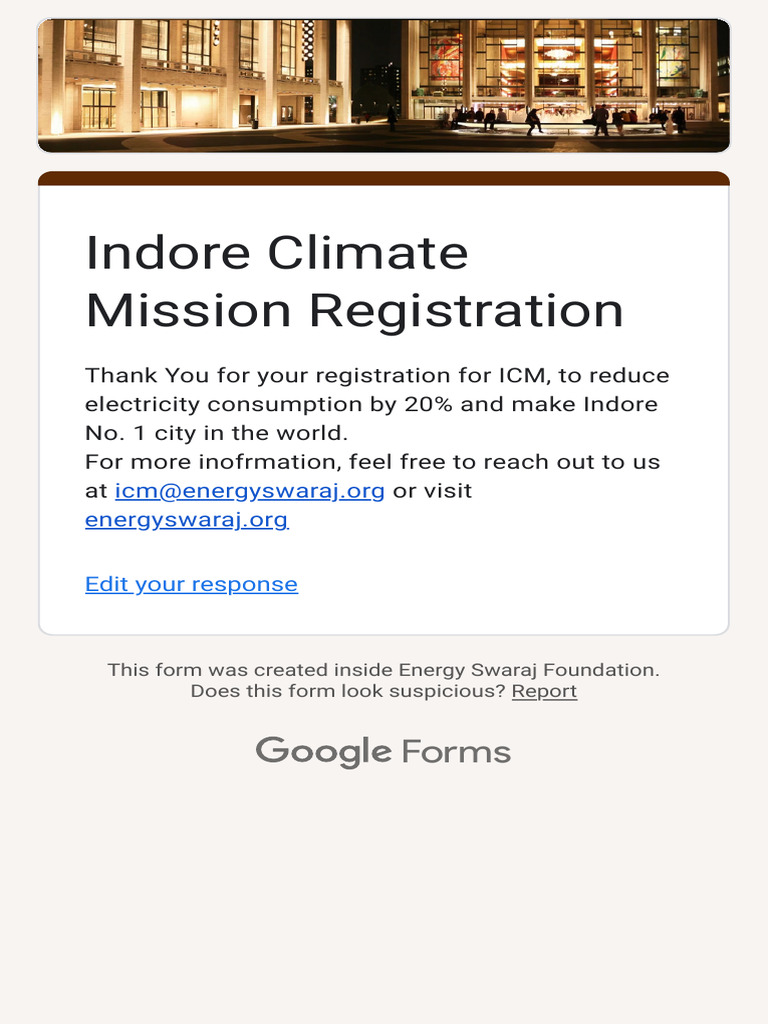 Indore Climate Mission Registration | PDF