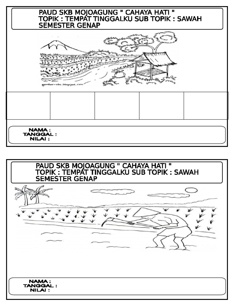 Mewarnai Dan Menebali Huruf | PDF