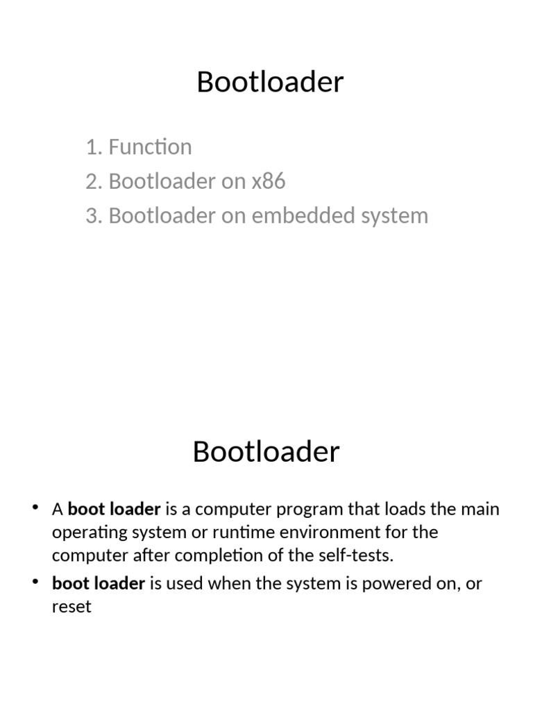 Training Boot Loader | PDF
