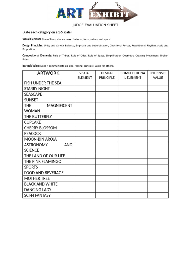 Judge Evaluation Sheet | PDF