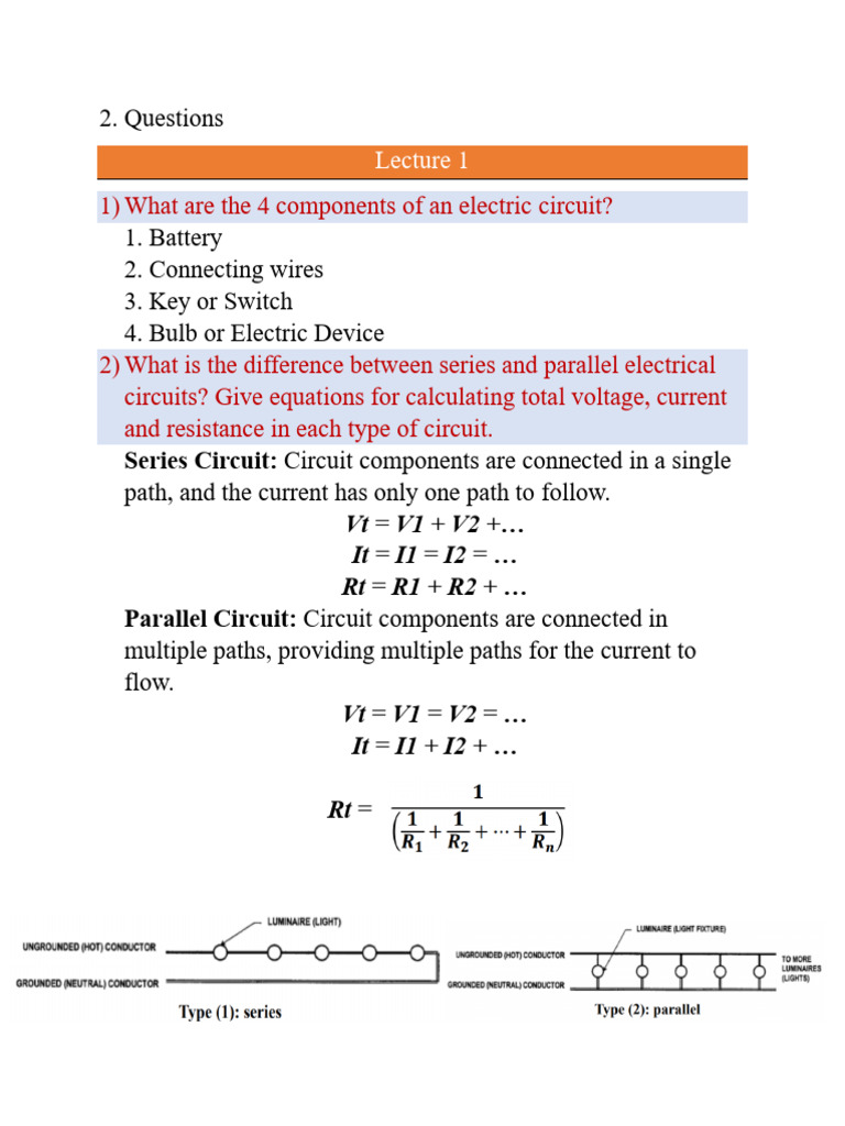 Electrical Circuit and Lighting Fundamentals | PDF | Energy ...
