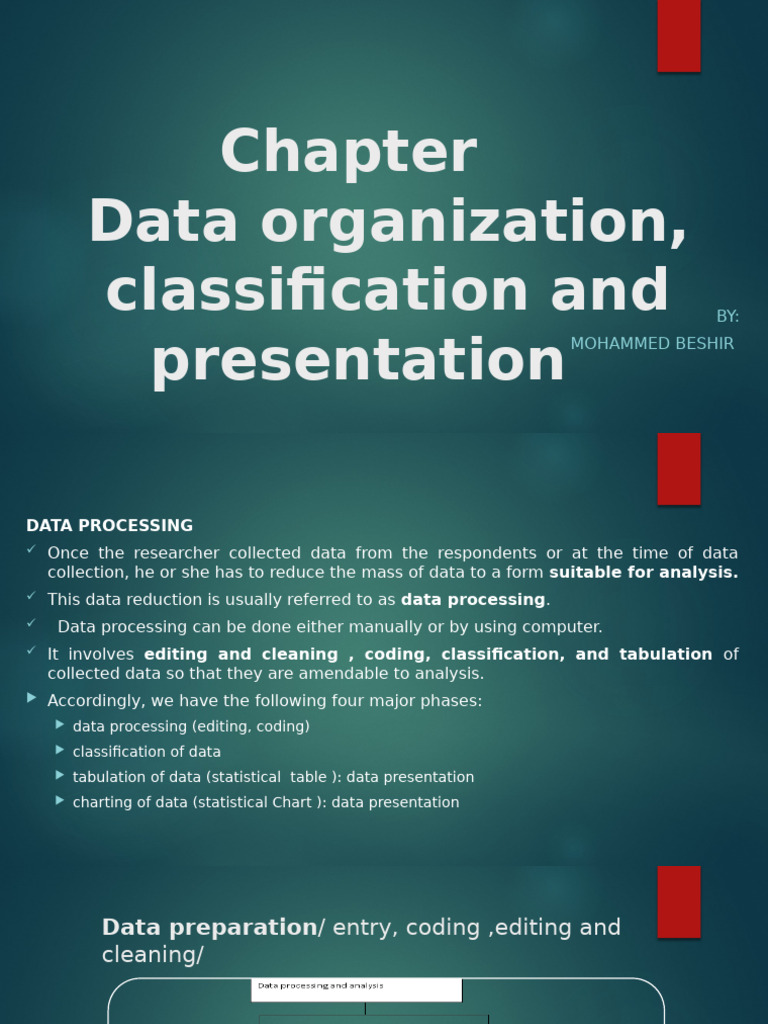 Chapter Three Data Organization and Classification and Presentation | PDF | Spss | Statistics