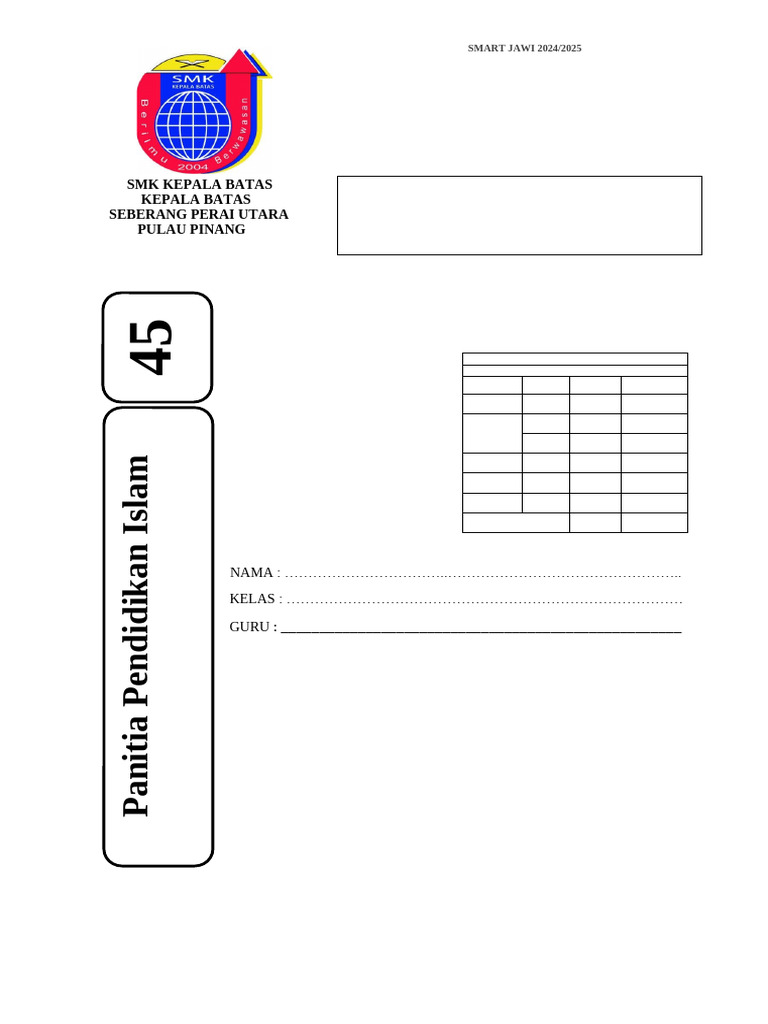 Smart Jawi 2024 SMKKB | PDF