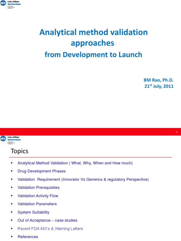 Analytical Method Validation 21 Jul | PDF | Verification And Validation | Detection Limit
