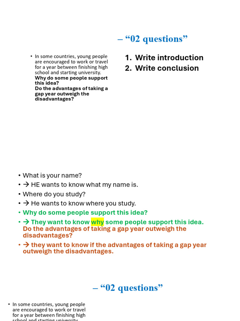 Two Part Questions - Writing Task 2 | PDF | Homeschooling | Learning