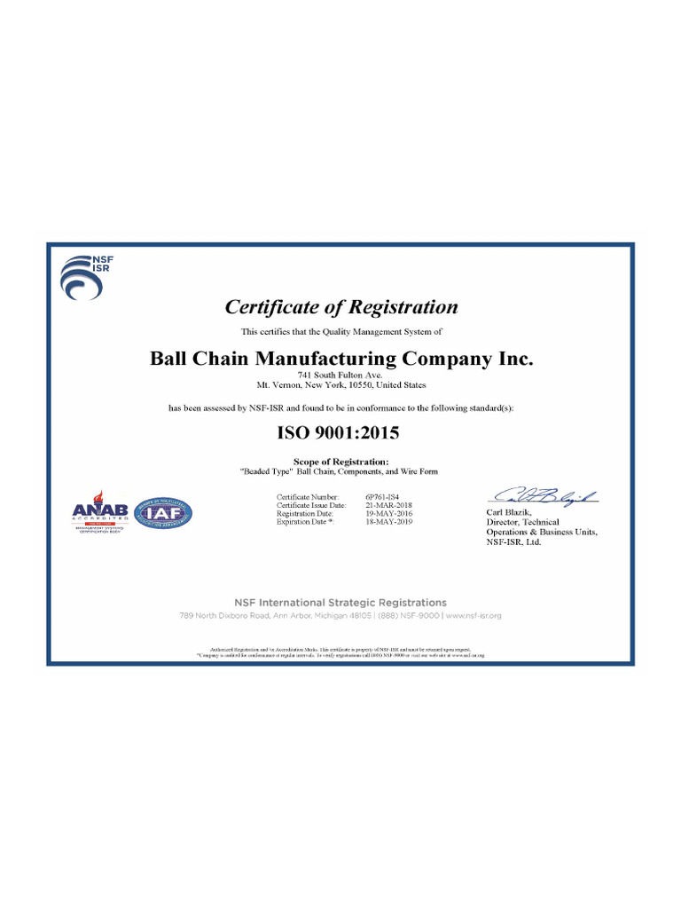 Bcm Iso Certificate Pdf