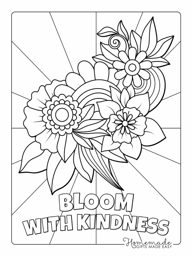 colouring bloom with kindness | PDF