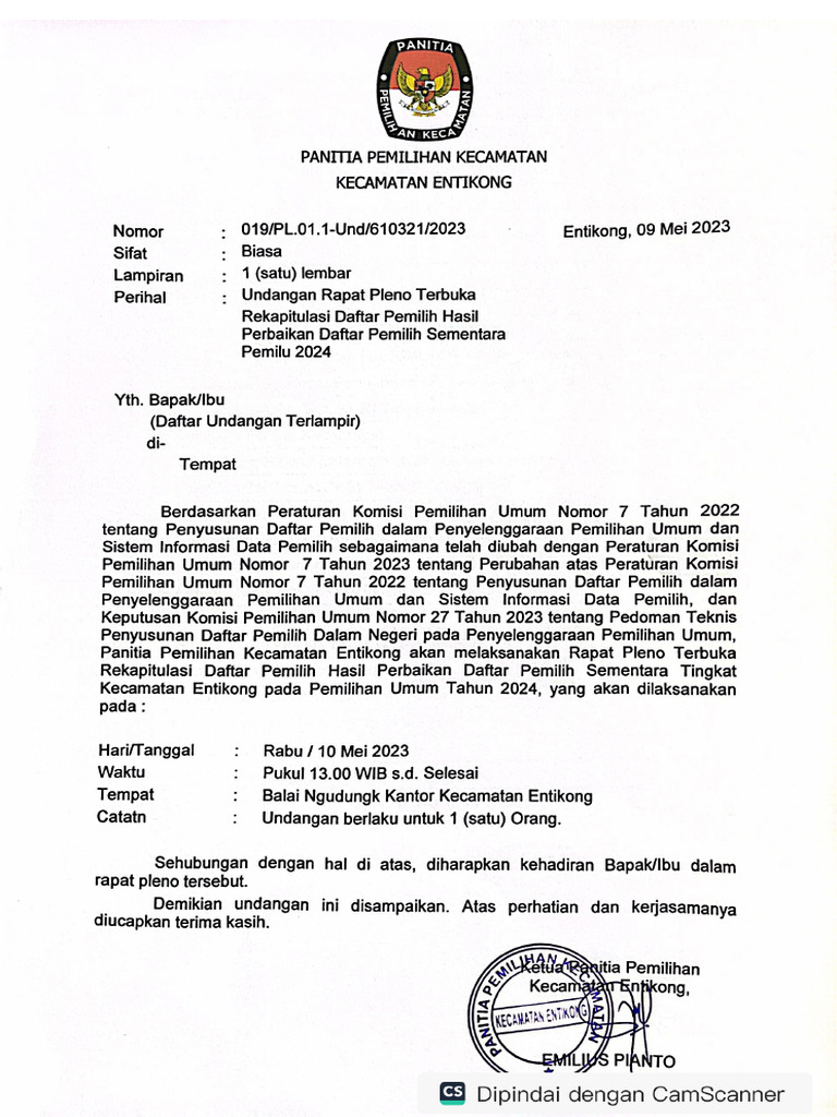 Undangan DPHP DPS | PDF