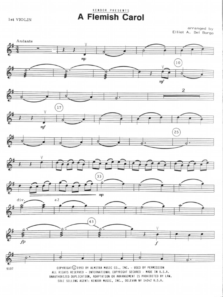 A Flemish Carol - Parts | PDF