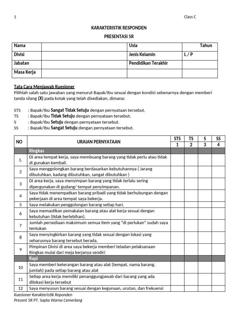 KARAKTERISTIK RESPONDEN | PDF