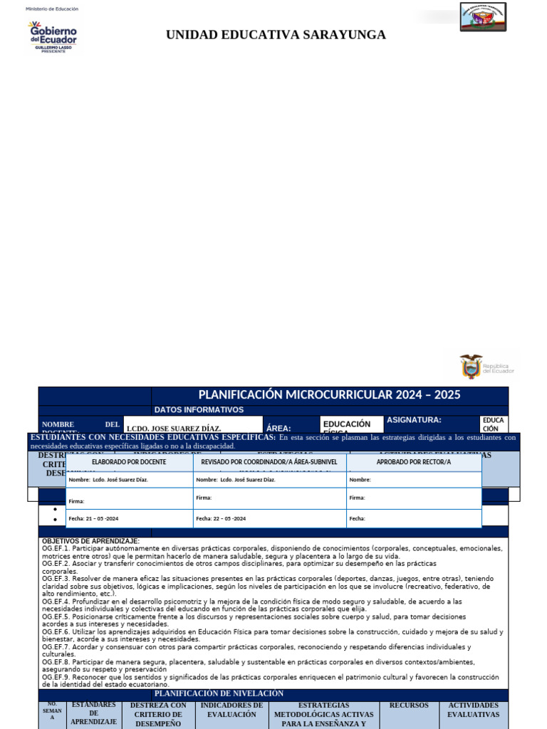 1ero Bgu | PDF | Aprendizaje | Maestros