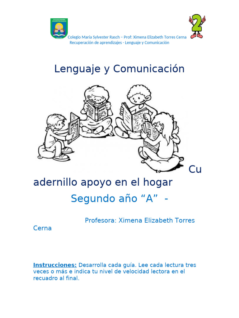 Guía de Recuperación en Lenguaje 2° A | PDF | Liderazgo | Metodos de ...