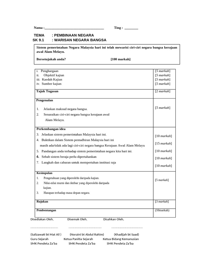 Kajian Kes TG 4 Bab 1 | PDF