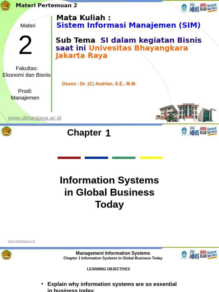 Pertemuan 2 SIM - FEB UBJ (2022) | PDF | Information | Economies