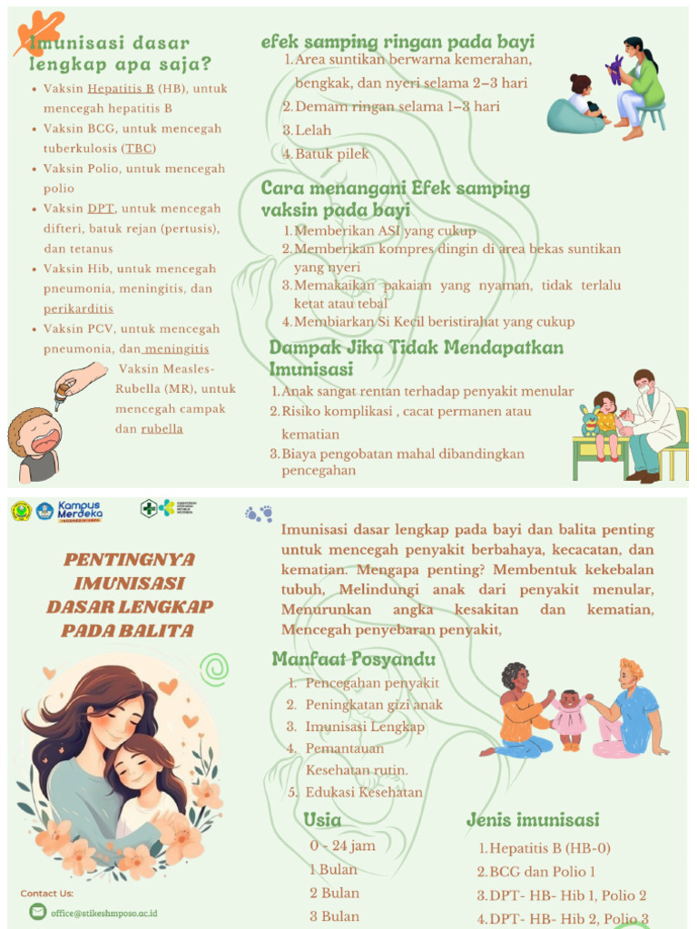 Leaflet Imunisasi | PDF